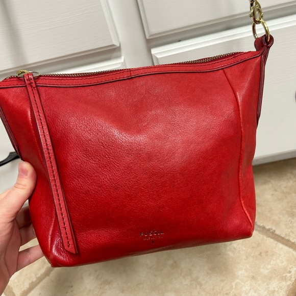 Fossil | Bags | Red Fossil Crossbody Purse | Poshmark